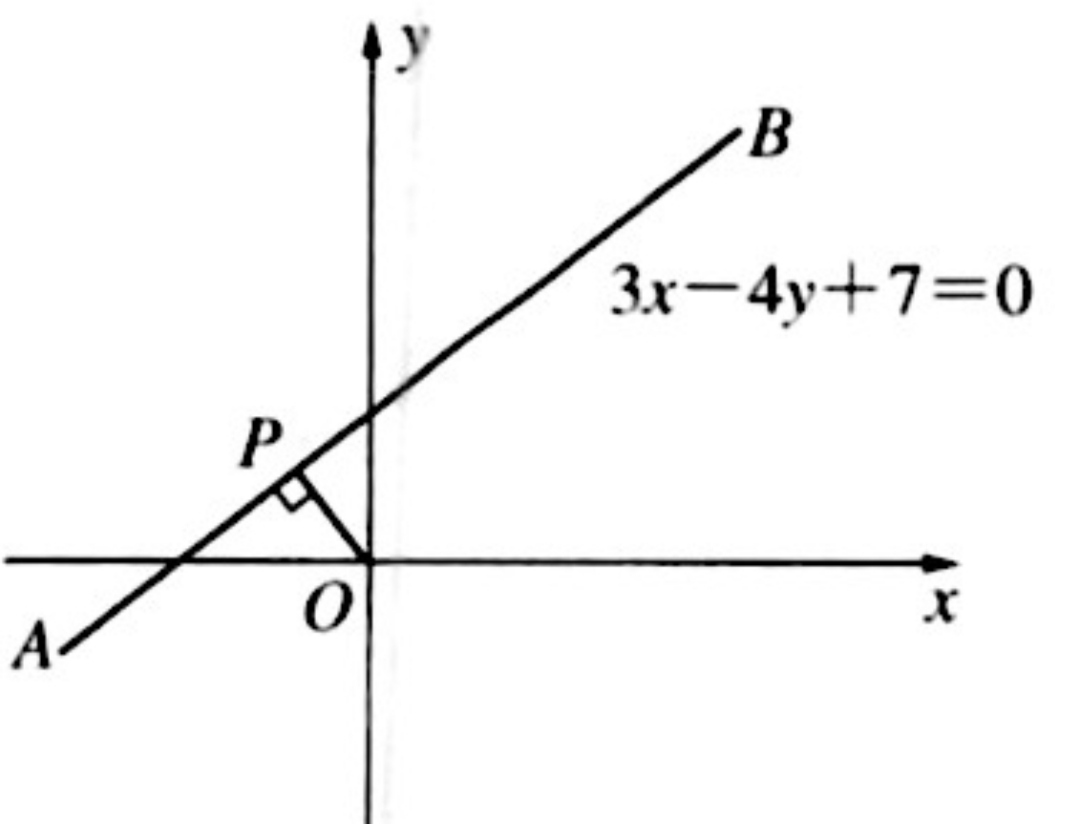 设实数x、y满足3x-4y+7=0,求x^2+y^2的最小值。_百度教育